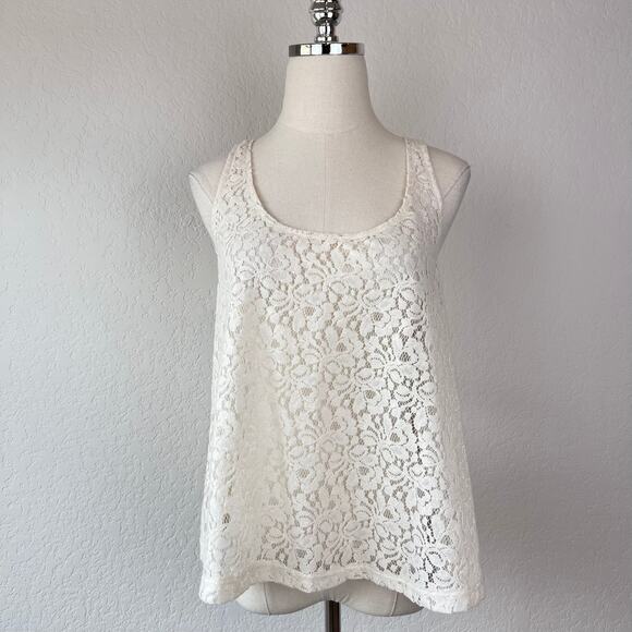 Arizona Jean Company | Tops | Arizona Lace Sheer Layering Tank Top Size ...